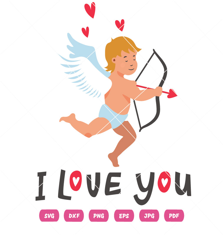 Valentine I Love You Vector - Design Shop by AquaDigitizing