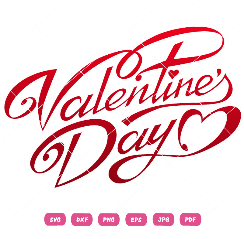 Valentine's Day SVG Valentine's Day Vector - Design Shop by AquaDigitizing