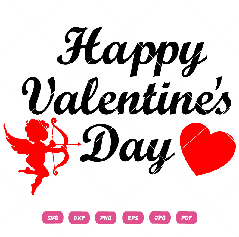 Happy Valentine Day SVG Happy Valentine Day Vector3 - Design Shop by ...