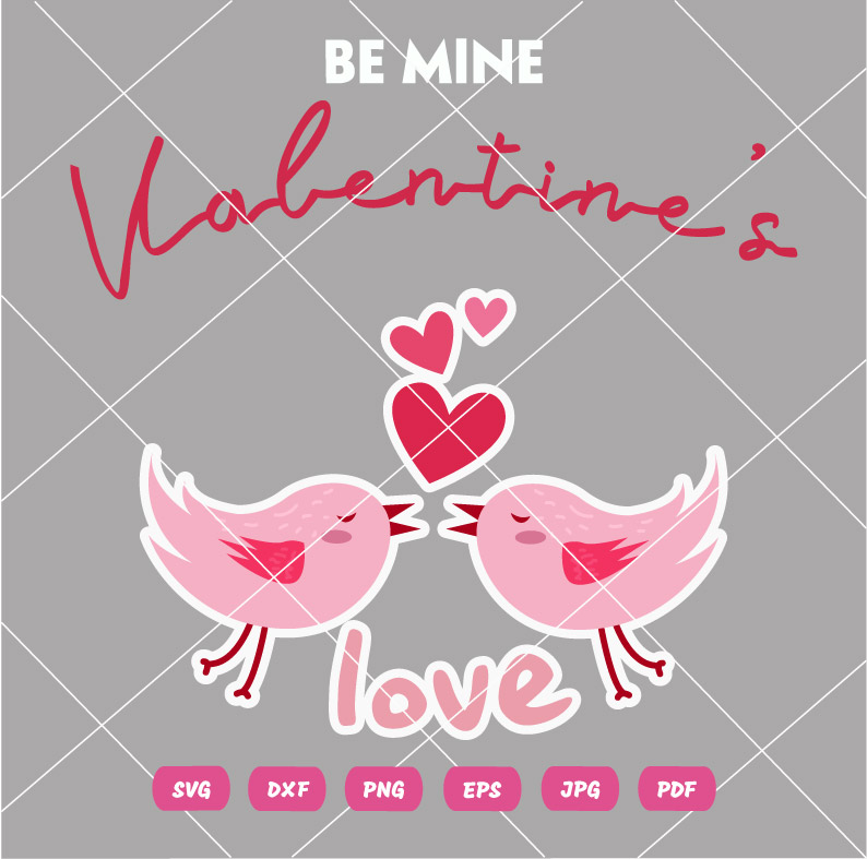Be Mine Valentine's Day Love SVG Vector - Design Shop by AquaDigitizing