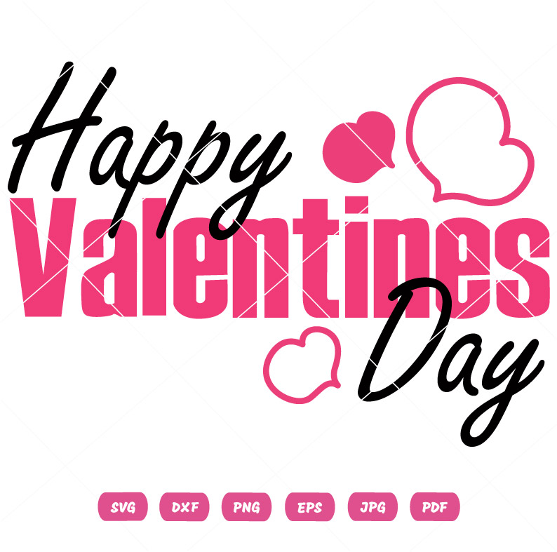 Valentine SVG Happy Valentine Vector - Design Shop by AquaDigitizing