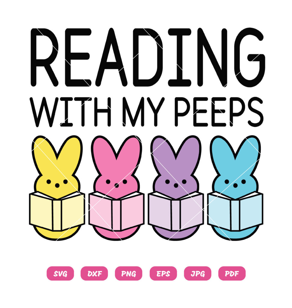 Reading With My Peeps Easter - Design Shop by AquaDigitizing